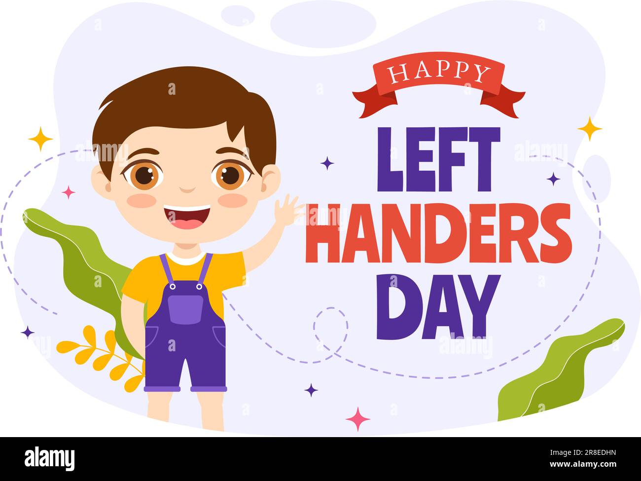 Happy LeftHanders Day Celebration Vector Illustration with Raise ...