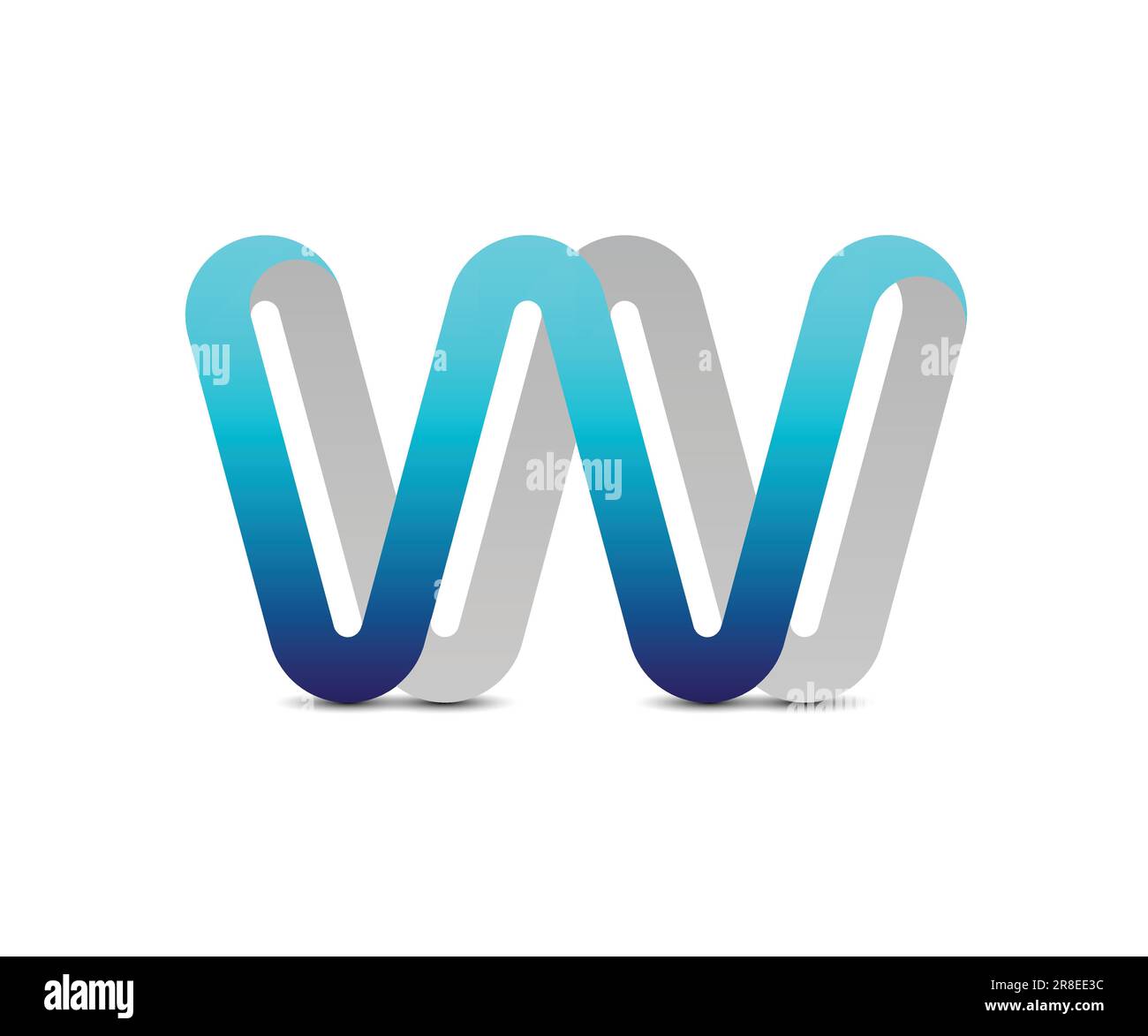 Logo w 3d Stock Vector Images - Alamy