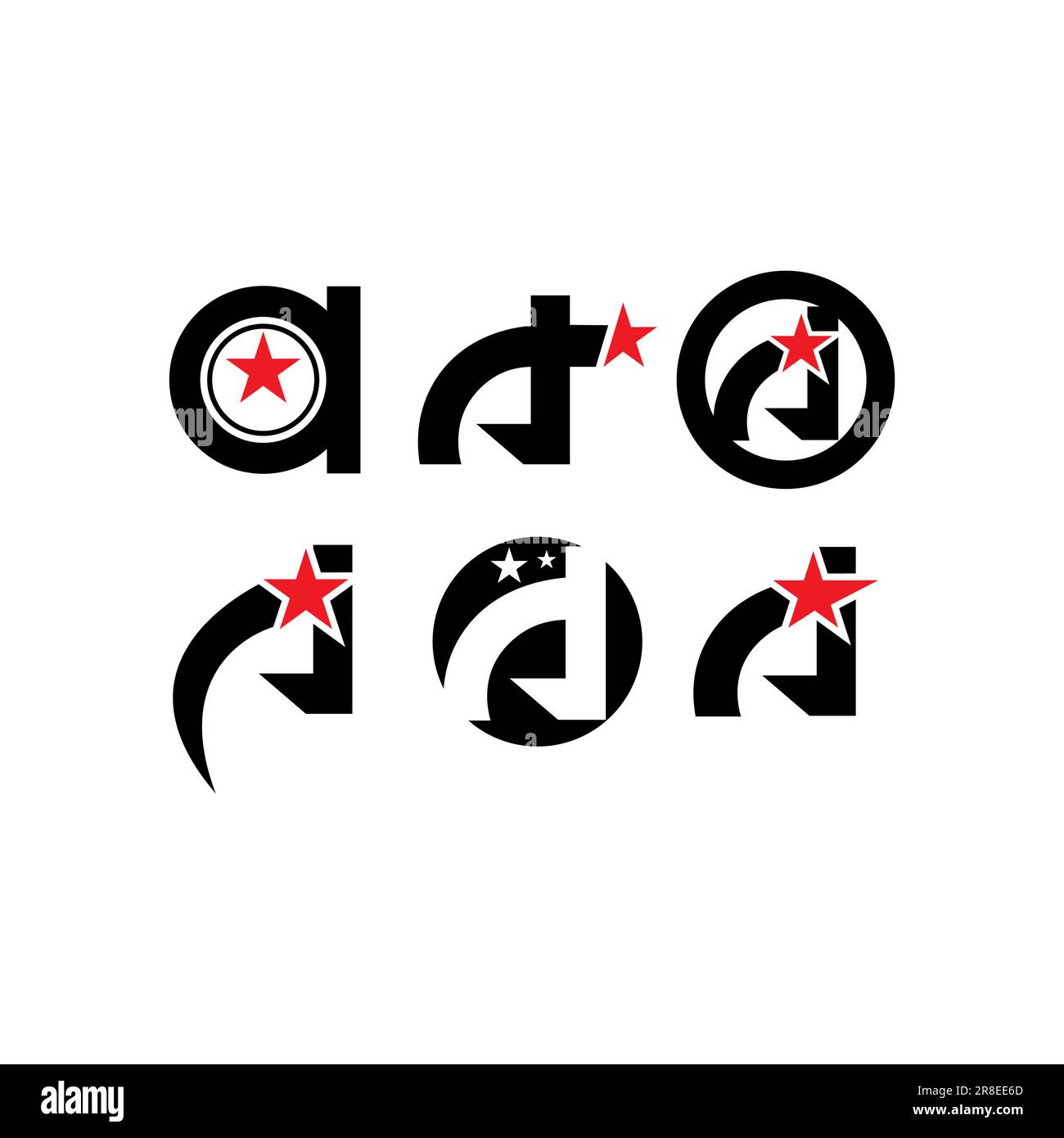 A Star Logo Design. Letter A Set logo Modern Design Stock Vector Image ...