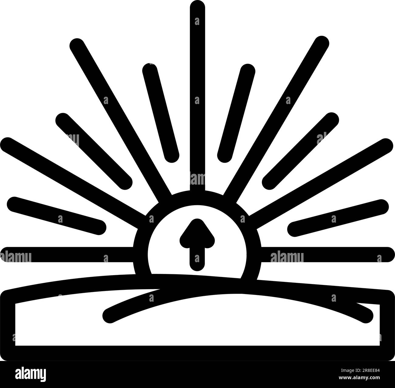 morning sunrise sun summer sunlight line icon vector illustration Stock ...