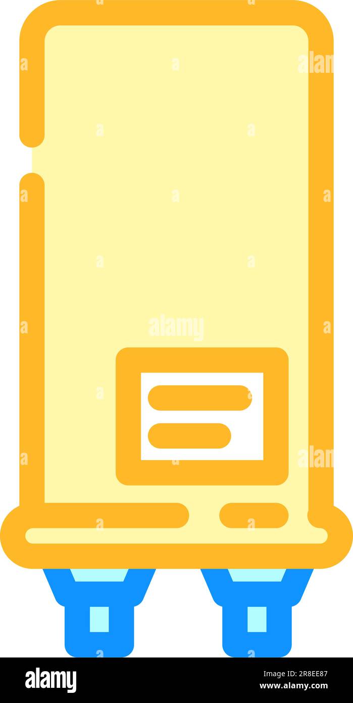 high voltage capacitor electronic component color icon vector ...