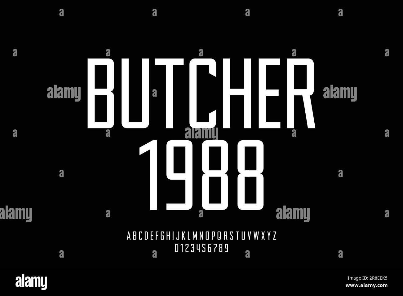 Strong condensed hipster style font vector illustration. Creative clean ...