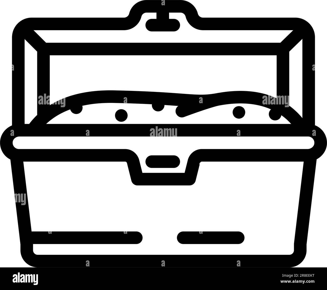 lunch box plastic container line icon vector illustration Stock Vector ...