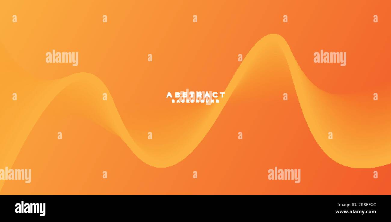 orange background . orange wavy gradation background Stock Vector Image ...