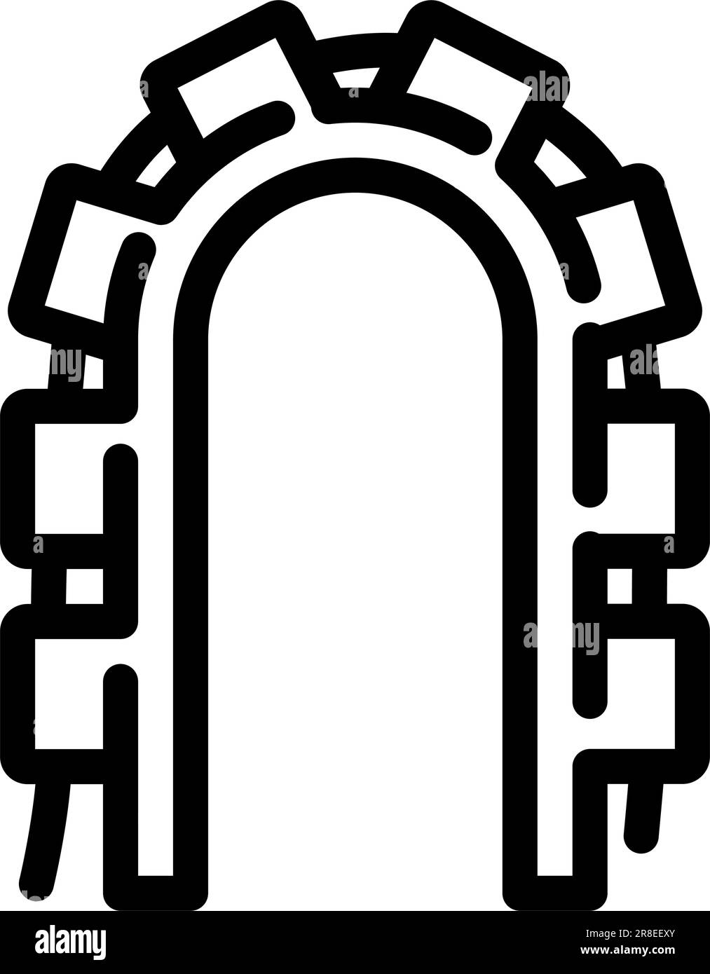 wire management hardware furniture fitting line icon vector ...