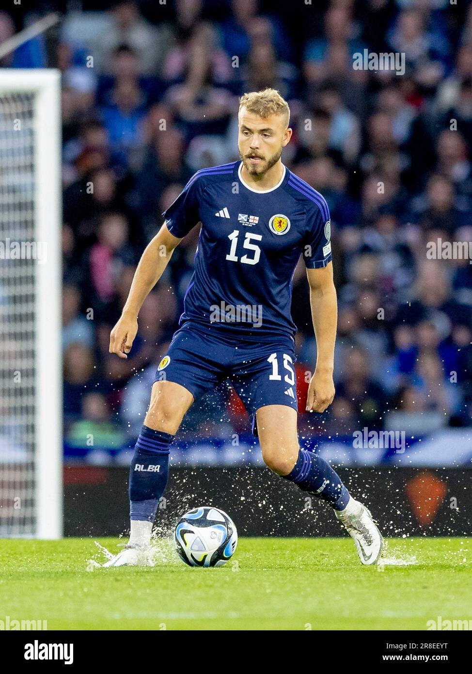 Glasgow, UK. 20th June, 2023. Ryan Porteous of Scotland during the UEFA ...