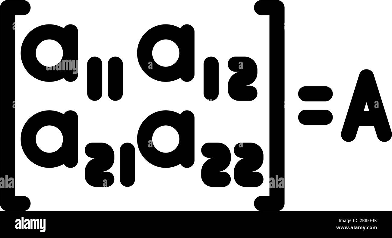 matrice math science education line icon vector illustration Stock ...