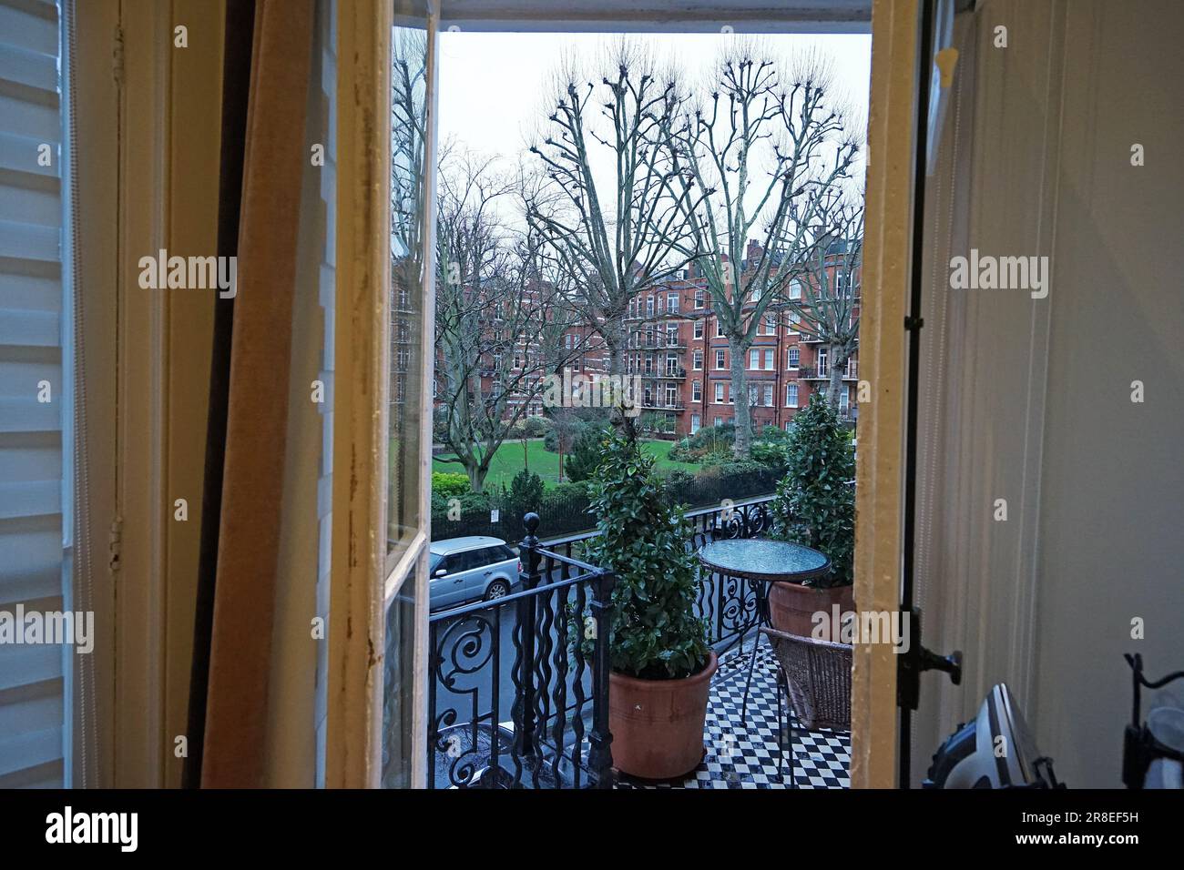 Exterior European design and architecture decoration of British hotel ...