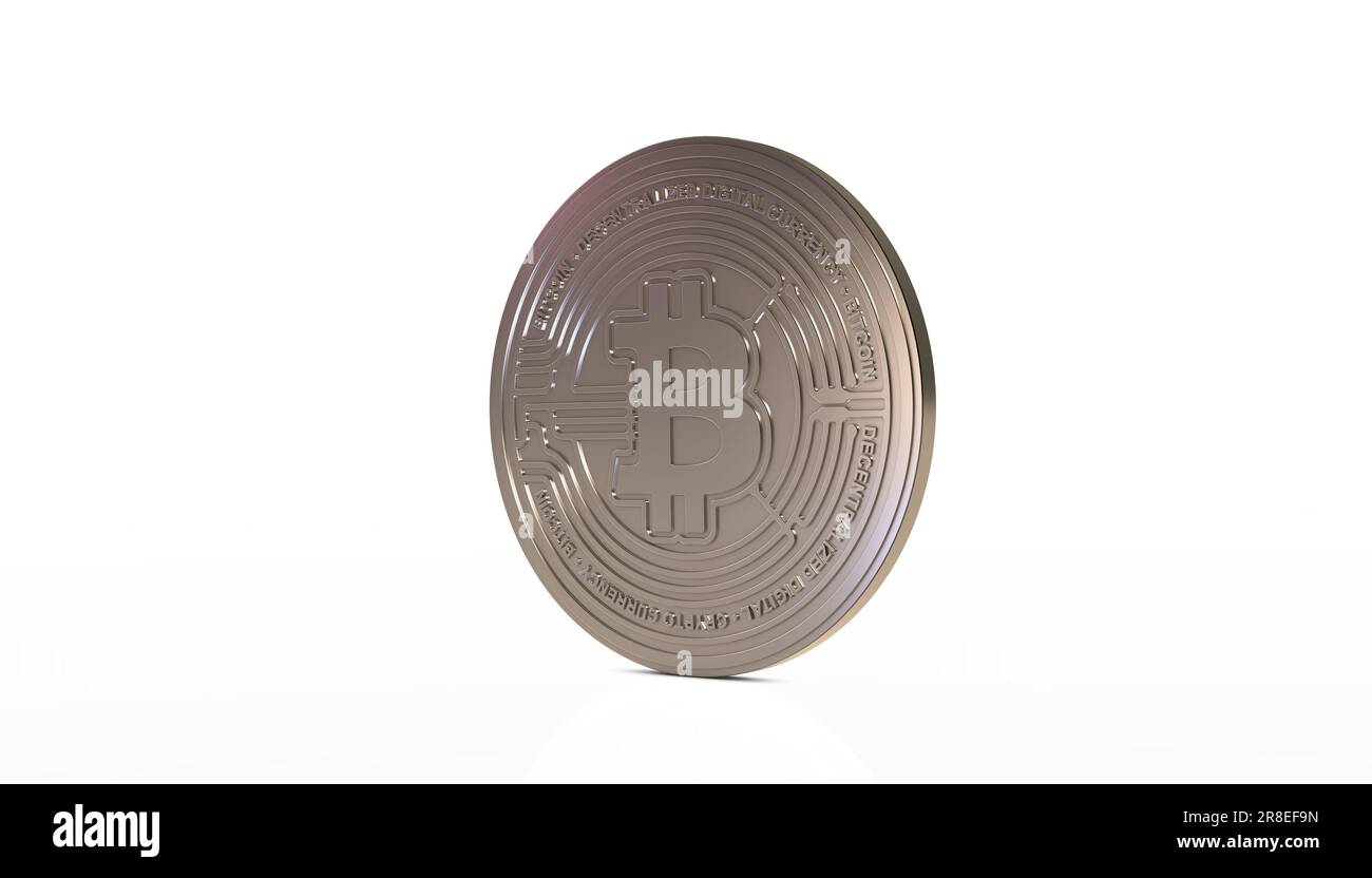 Gold silver bitcoin coins Cut Out Stock Images & Pictures - Alamy