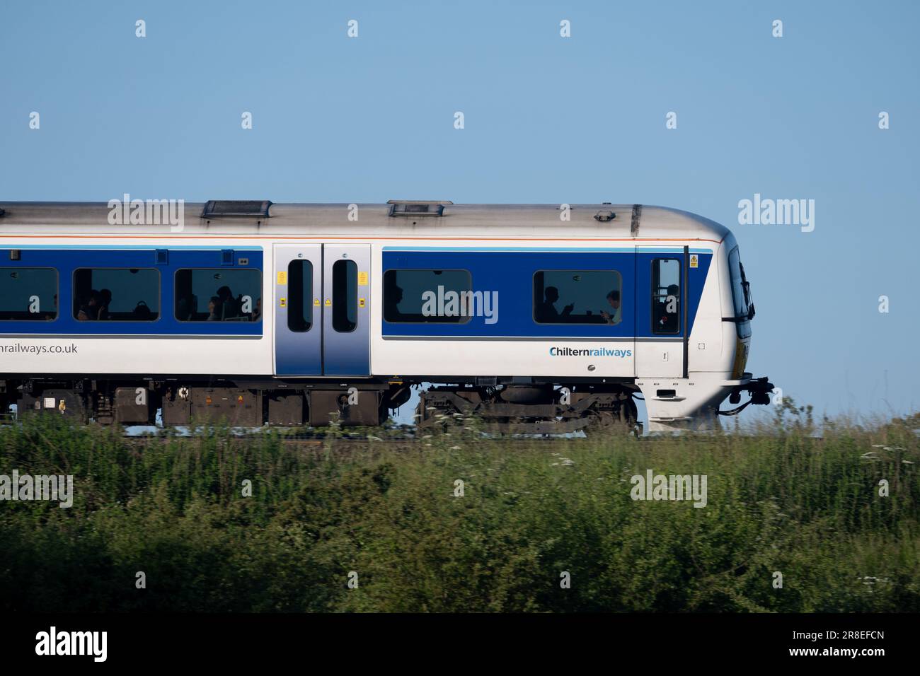 Chiltern Railways class 165 diesel train, Warwickshire, UK Stock Photo ...