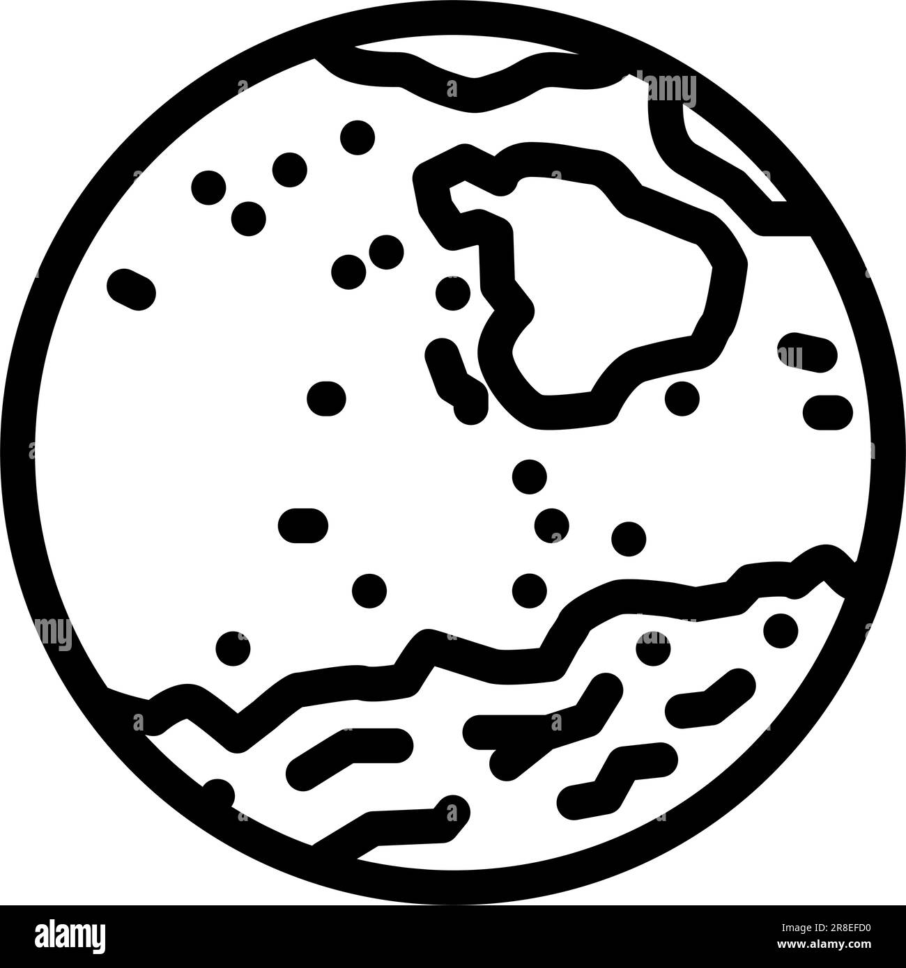 mars globe planet line icon vector illustration Stock Vector Image ...
