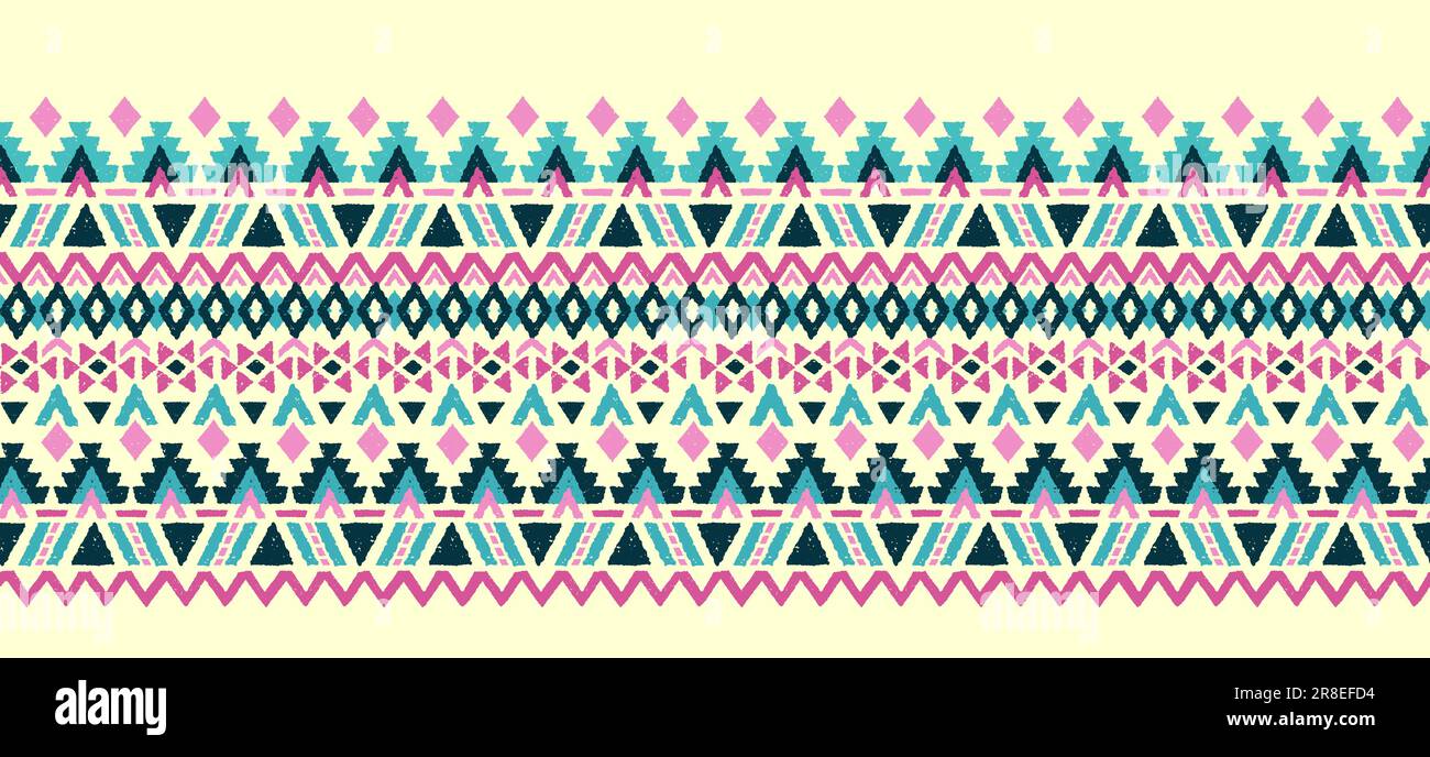 Hand drawn abstract seamless pattern, ethnic background, simple style ...