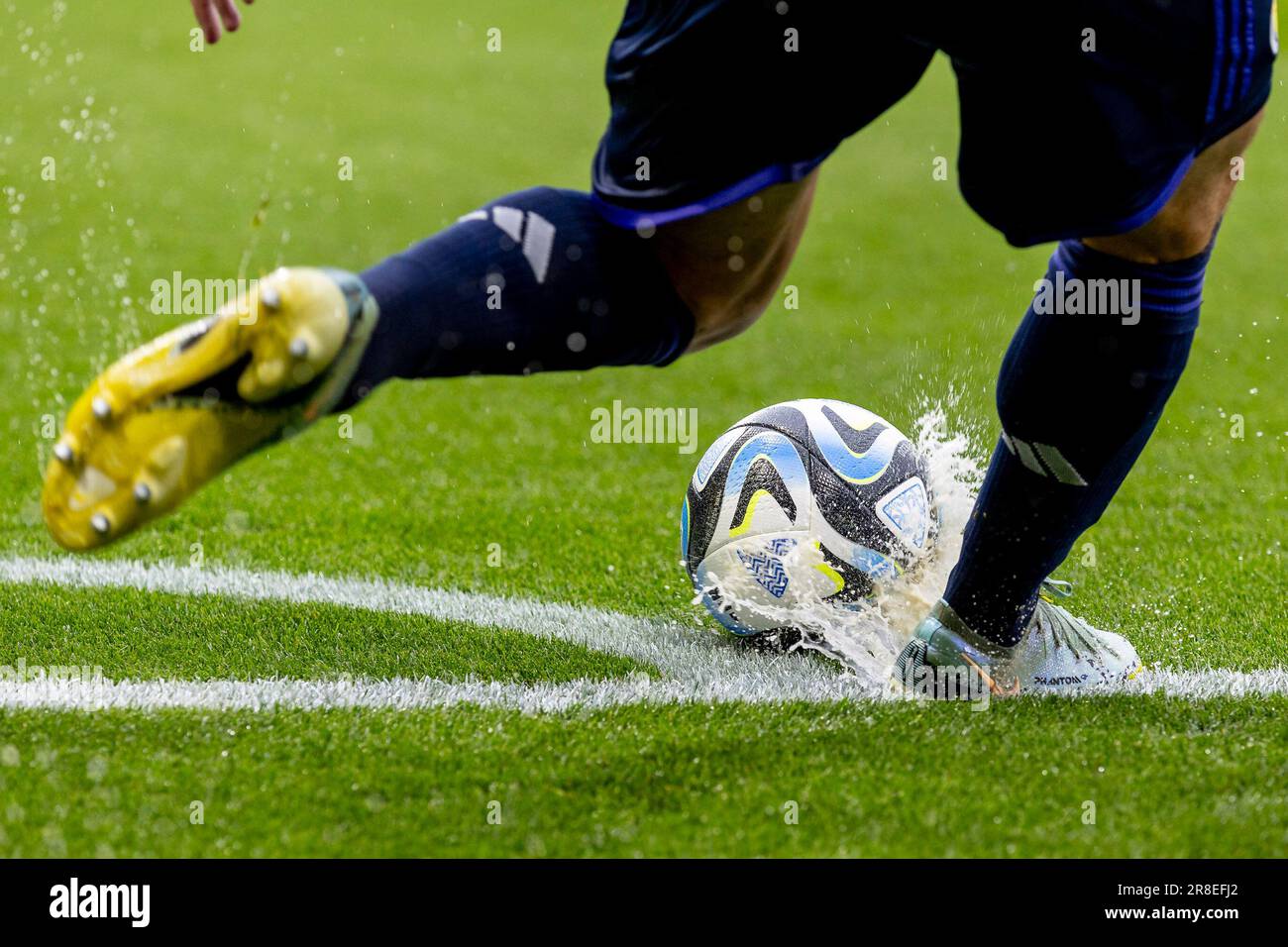 Glasgow, UK. 20th June, 2023. very wet conditions during the UEFA EURO ...