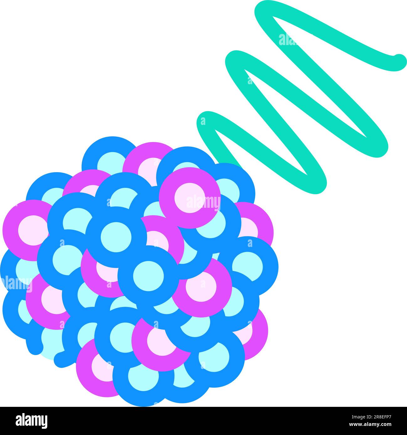 gamma rays nuclear energy color icon vector illustration Stock Vector ...