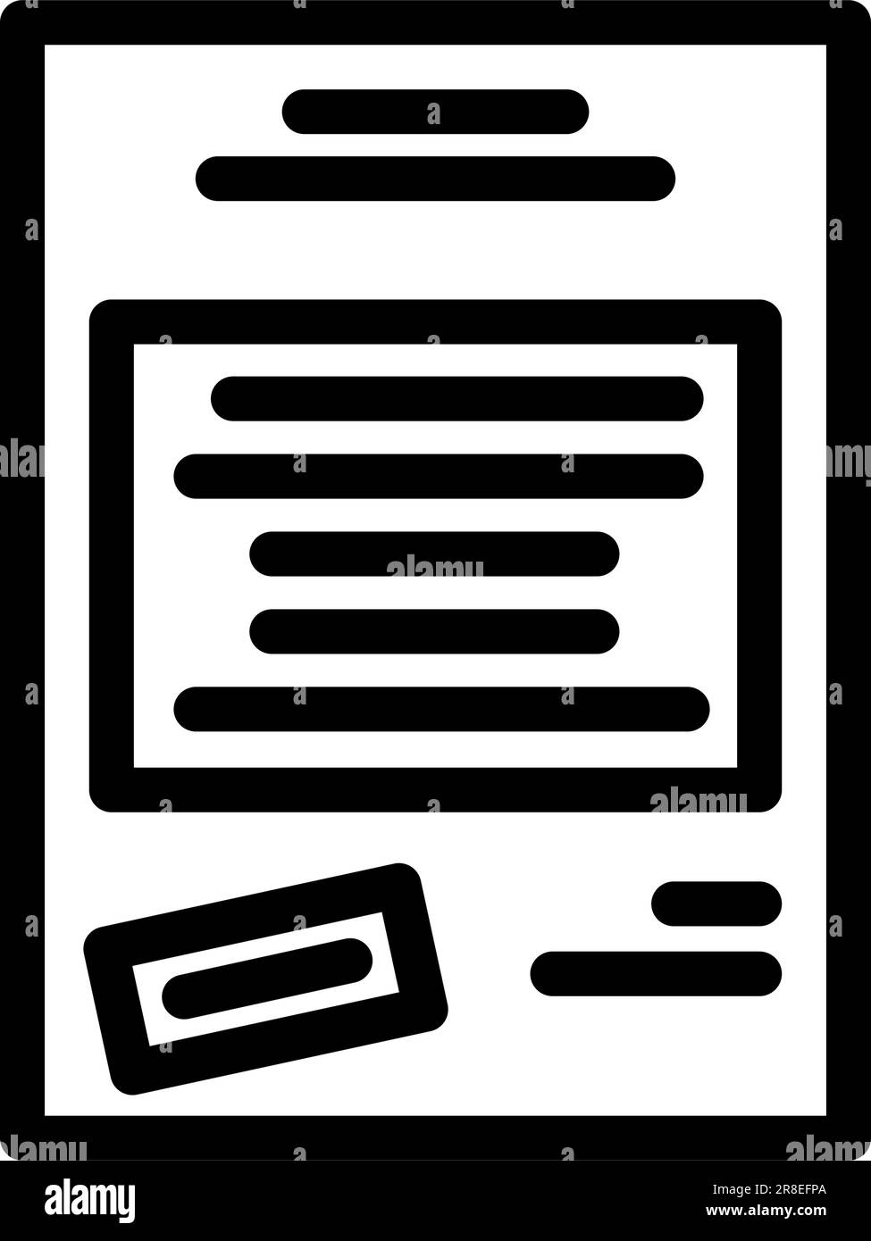 press release news media line icon vector illustration Stock Vector ...