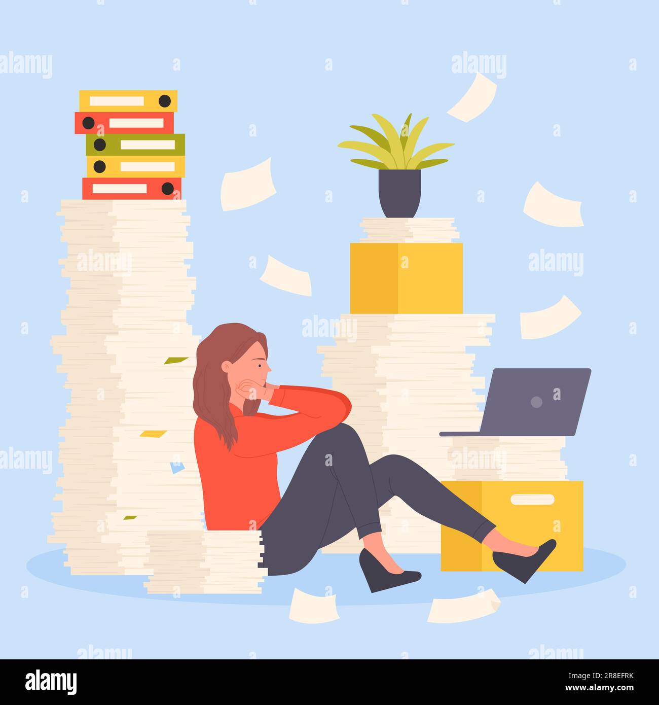 Unorganized Office Cartoon