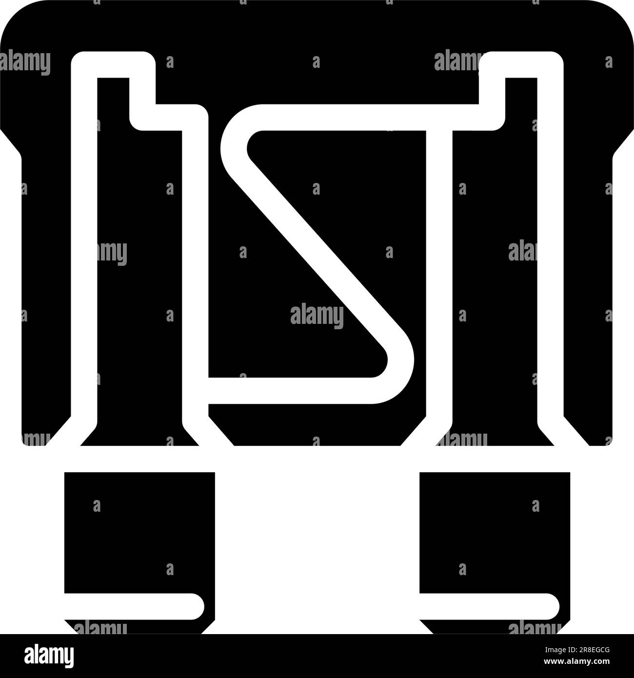 fuse electronic component glyph icon vector illustration Stock Vector ...