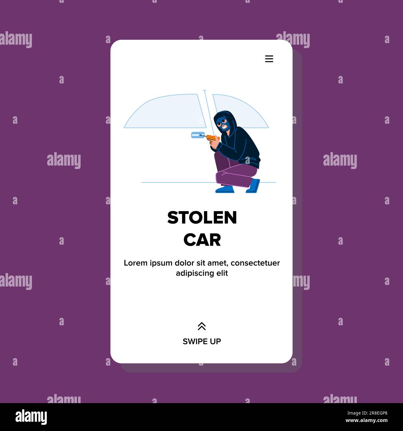 stolen car vector Stock Vector Image & Art - Alamy