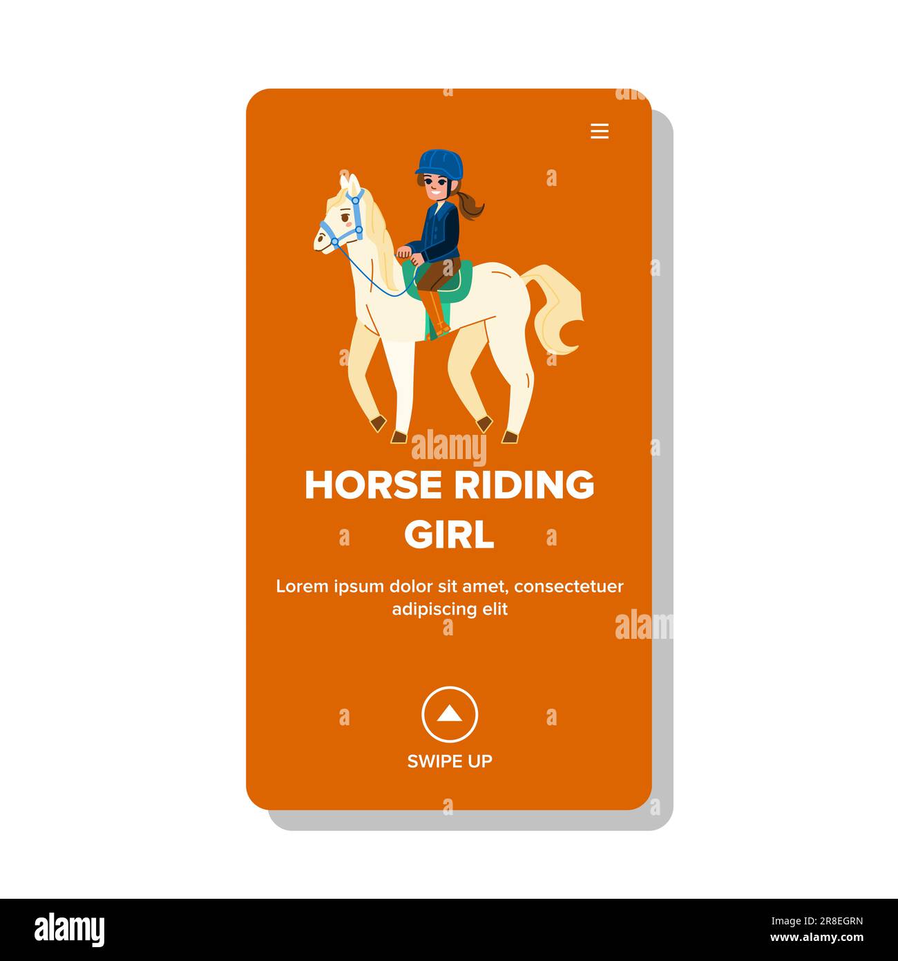 horse riding girl vector Stock Vector Image & Art - Alamy