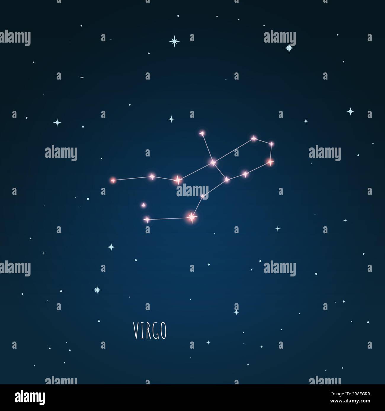 Virgo constellation in starry Stock Vector Images - Alamy