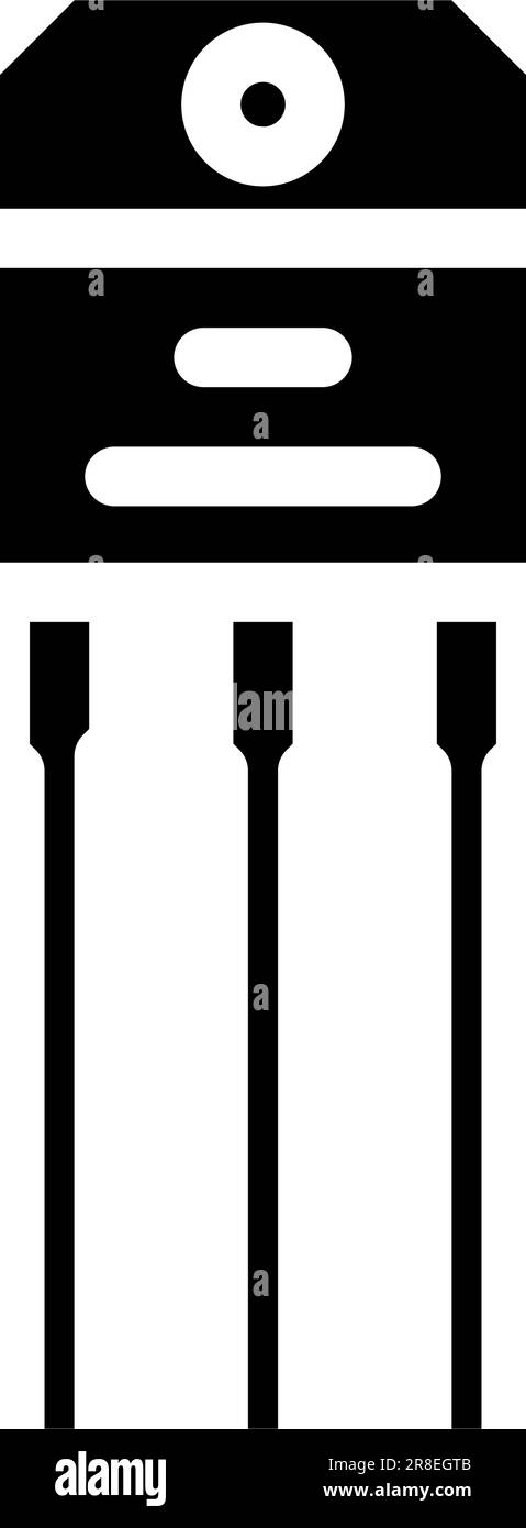 transistor electronic component glyph icon vector illustration Stock ...
