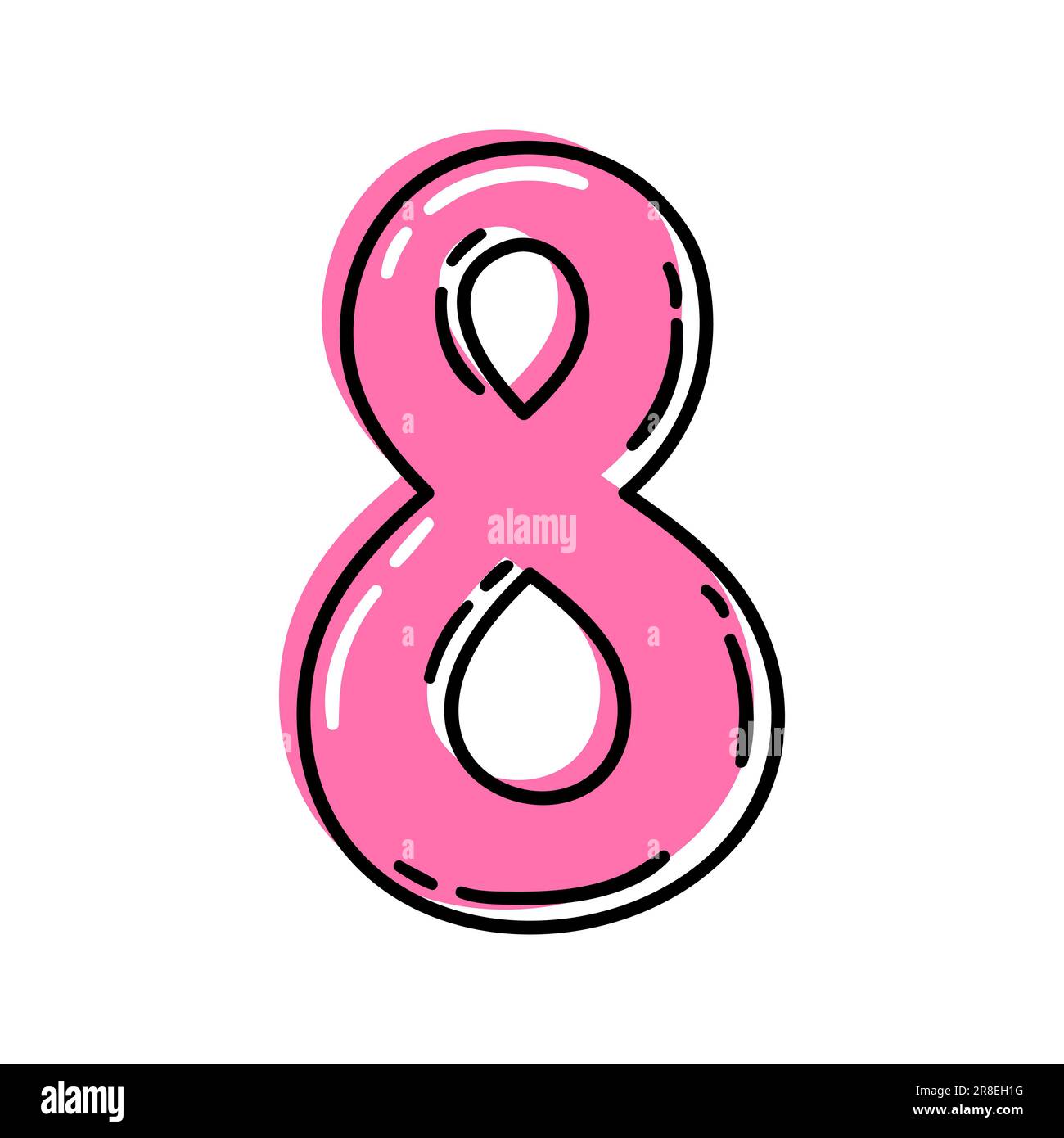 Illustration of number one. Image for design in cartoon style Stock ...