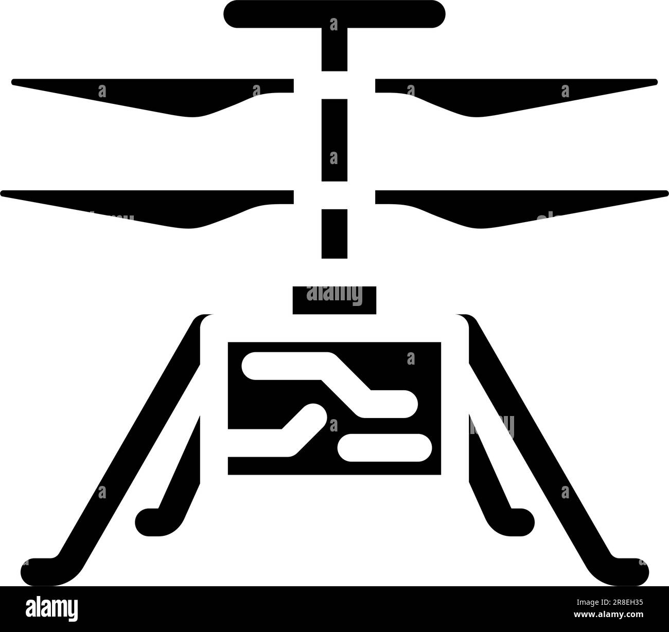 mars helicopter planet glyph icon vector illustration Stock Vector ...