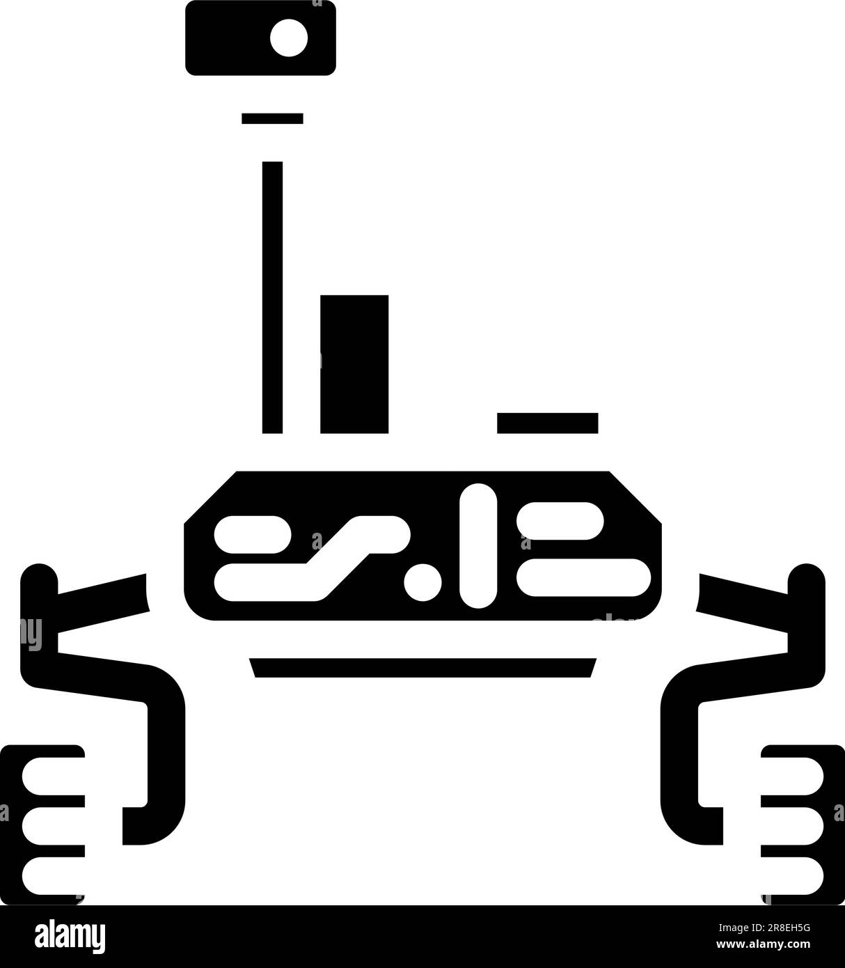 mars rover planet glyph icon vector illustration Stock Vector Image ...