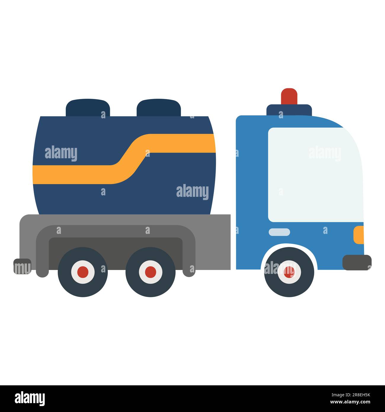 Cartoon car tanker truck. Vector illustration on a white background ...