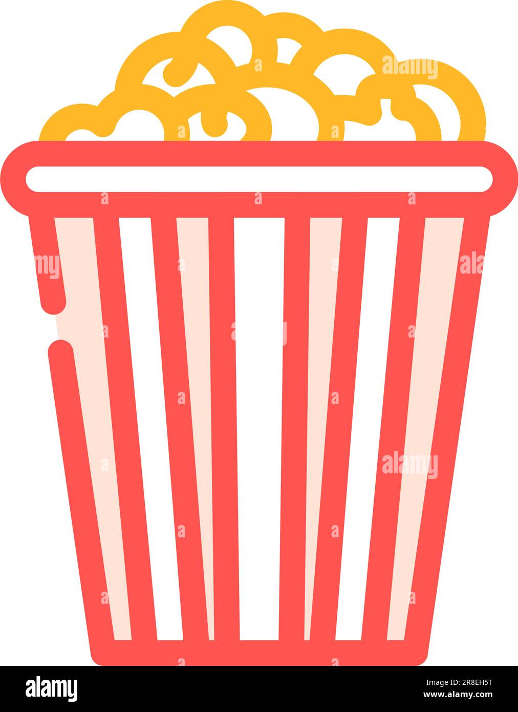 bucket popcorn food snack color icon vector illustration Stock Vector ...