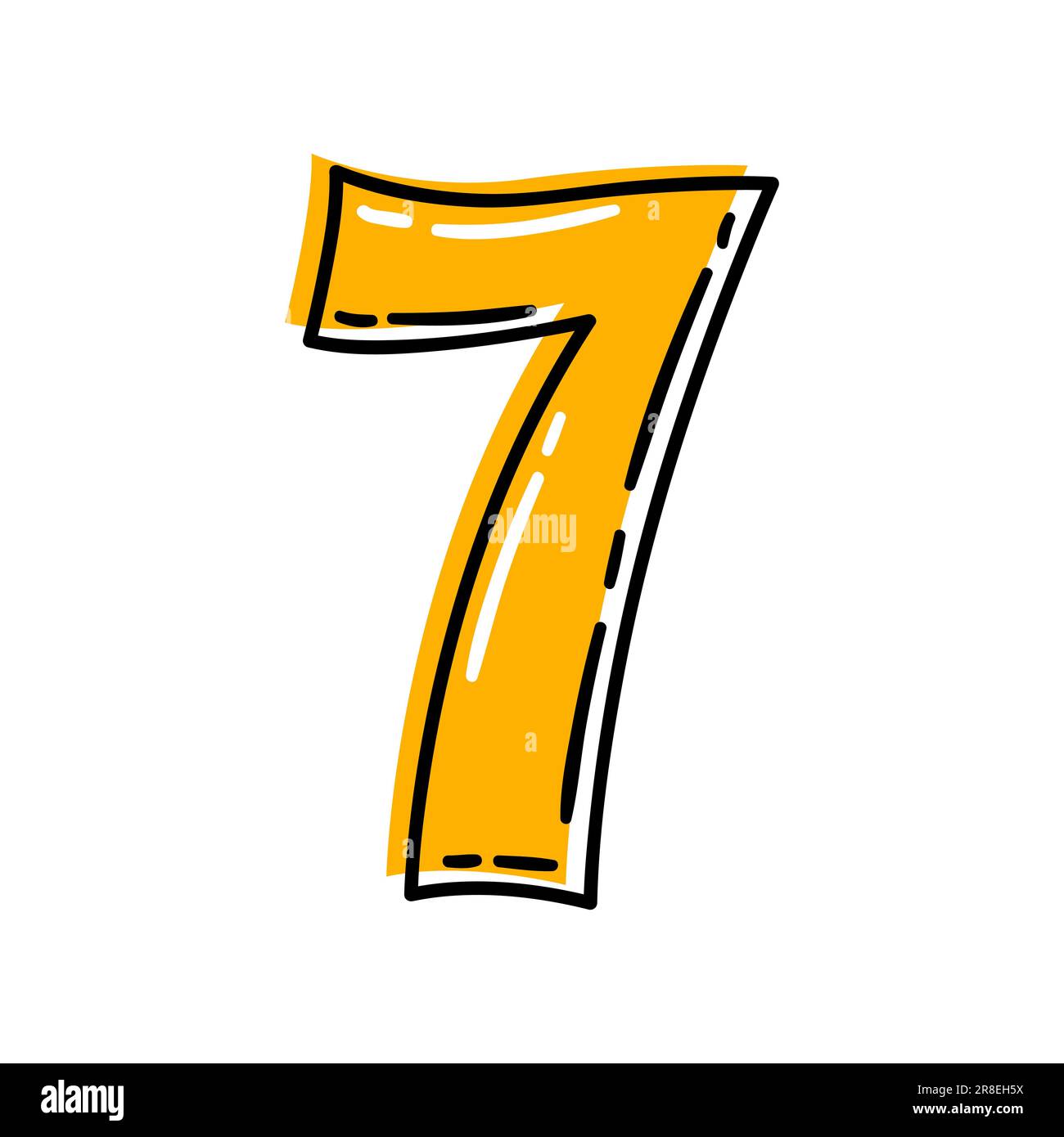Illustration of number one. Image for design in cartoon style Stock ...