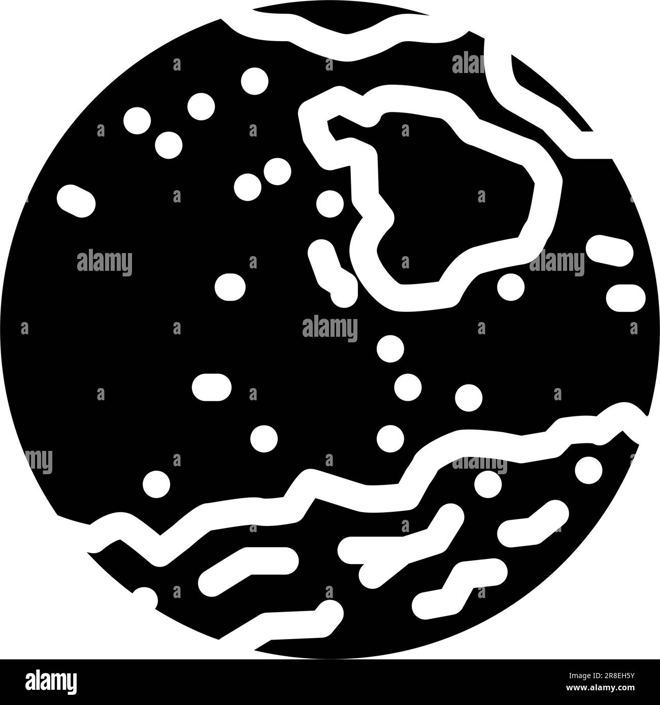 mars globe planet glyph icon vector illustration Stock Vector Image ...