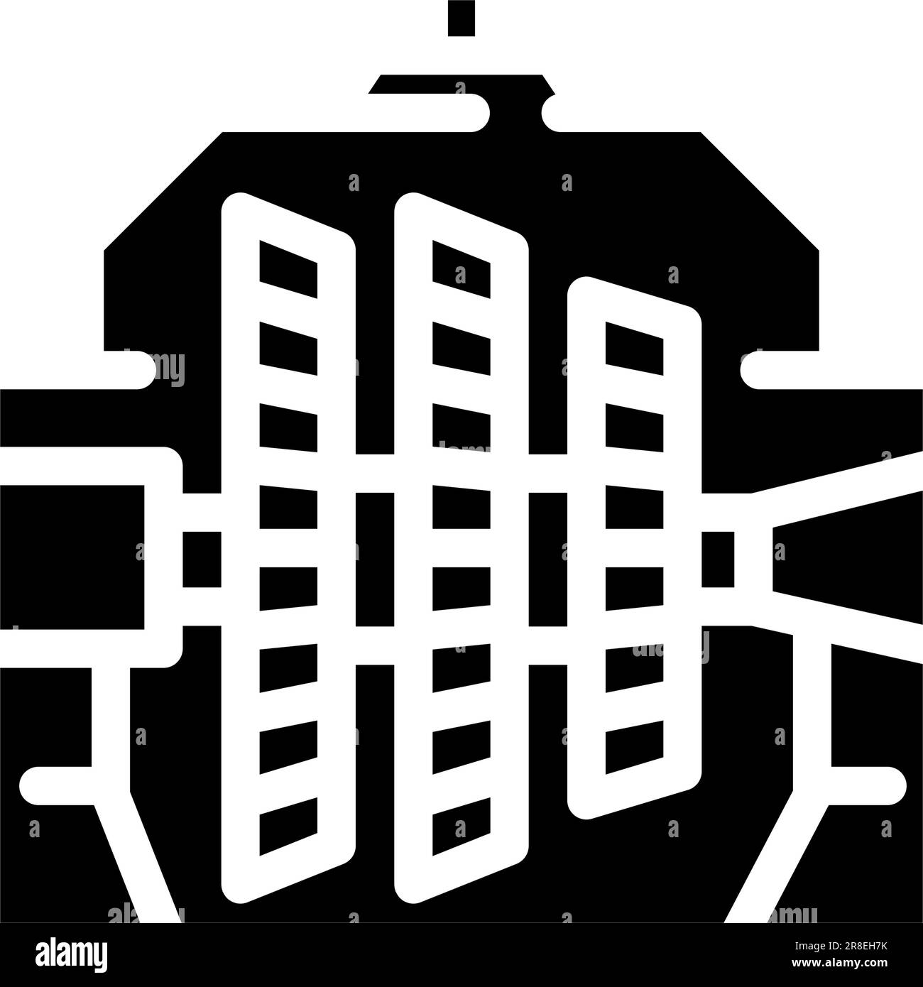 steam turbine nuclear energy glyph icon vector. steam turbine nuclear ...