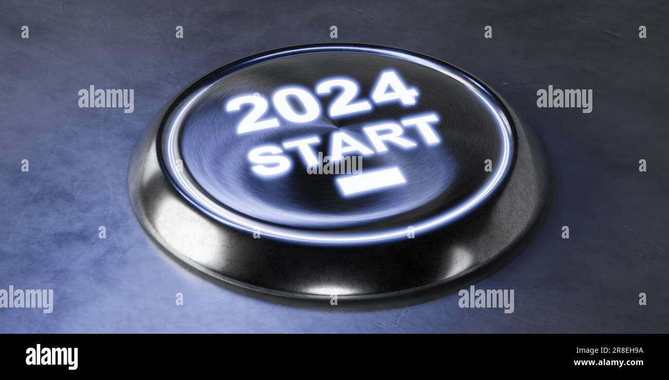 start button 2024. happy new year 2024, Concept of planning, start ...