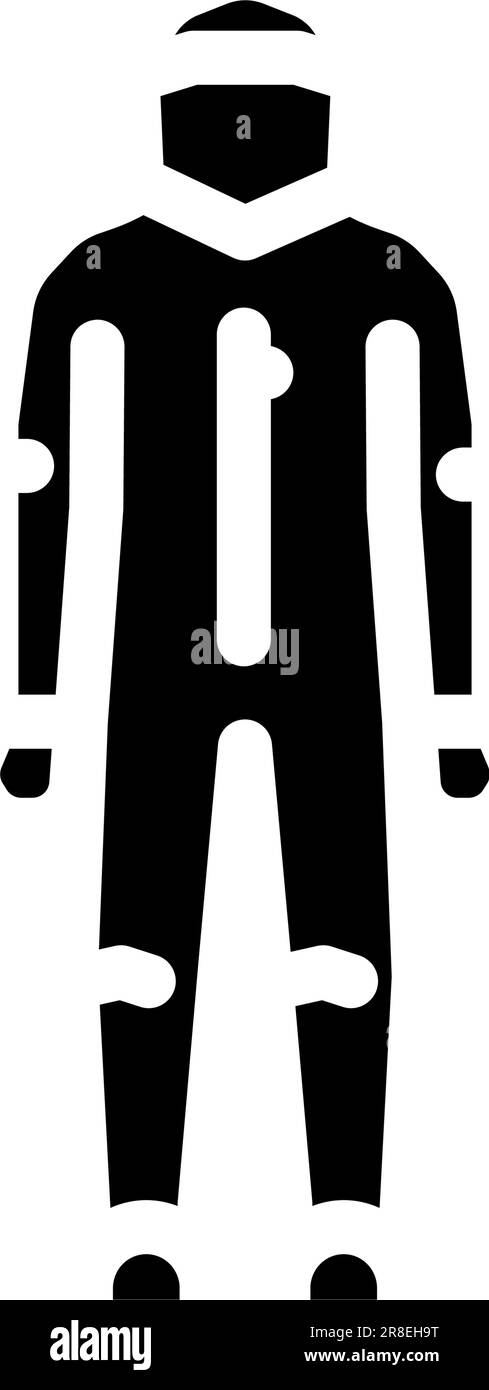 radiation suit nuclear energy glyph icon vector illustration Stock ...