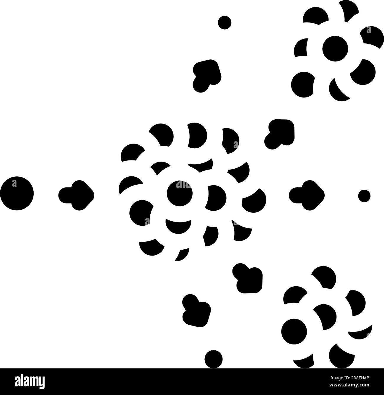 nuclear fission energy glyph icon vector illustration Stock Vector ...