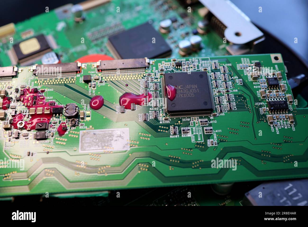 wet motherboard. Image: The negative side of semiconductors ...