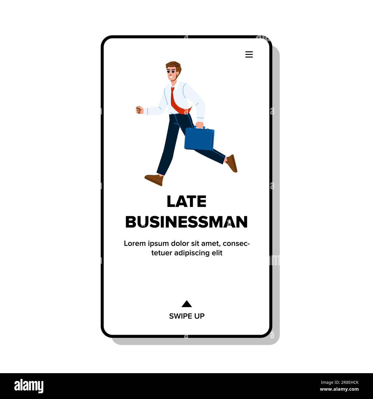 late businessman vector Stock Vector Image & Art - Alamy