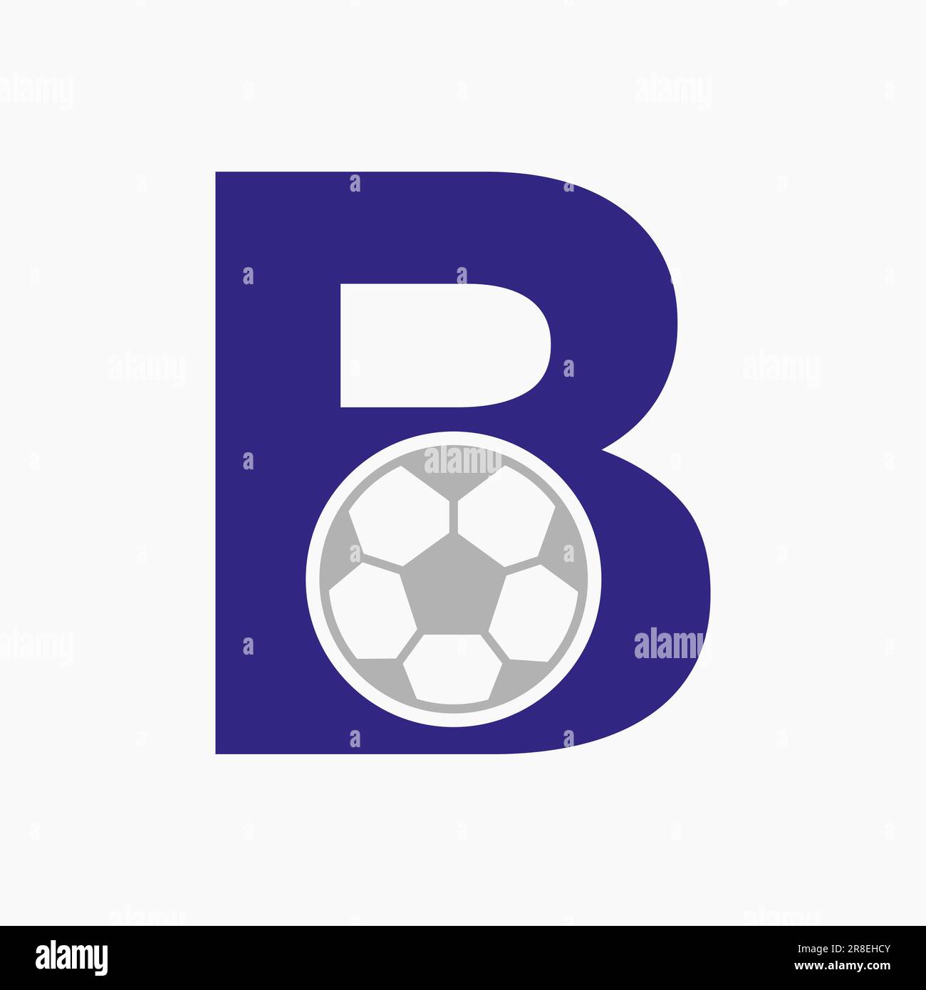 Initial Letter B Soccer Logo. Football Logo Design Vector Template ...
