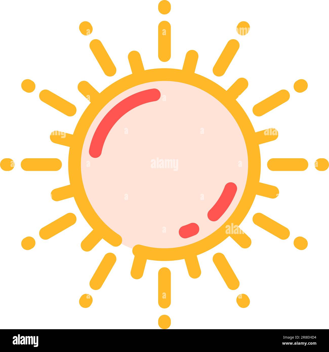 sun warm summer sunlight color icon vector illustration Stock Vector ...