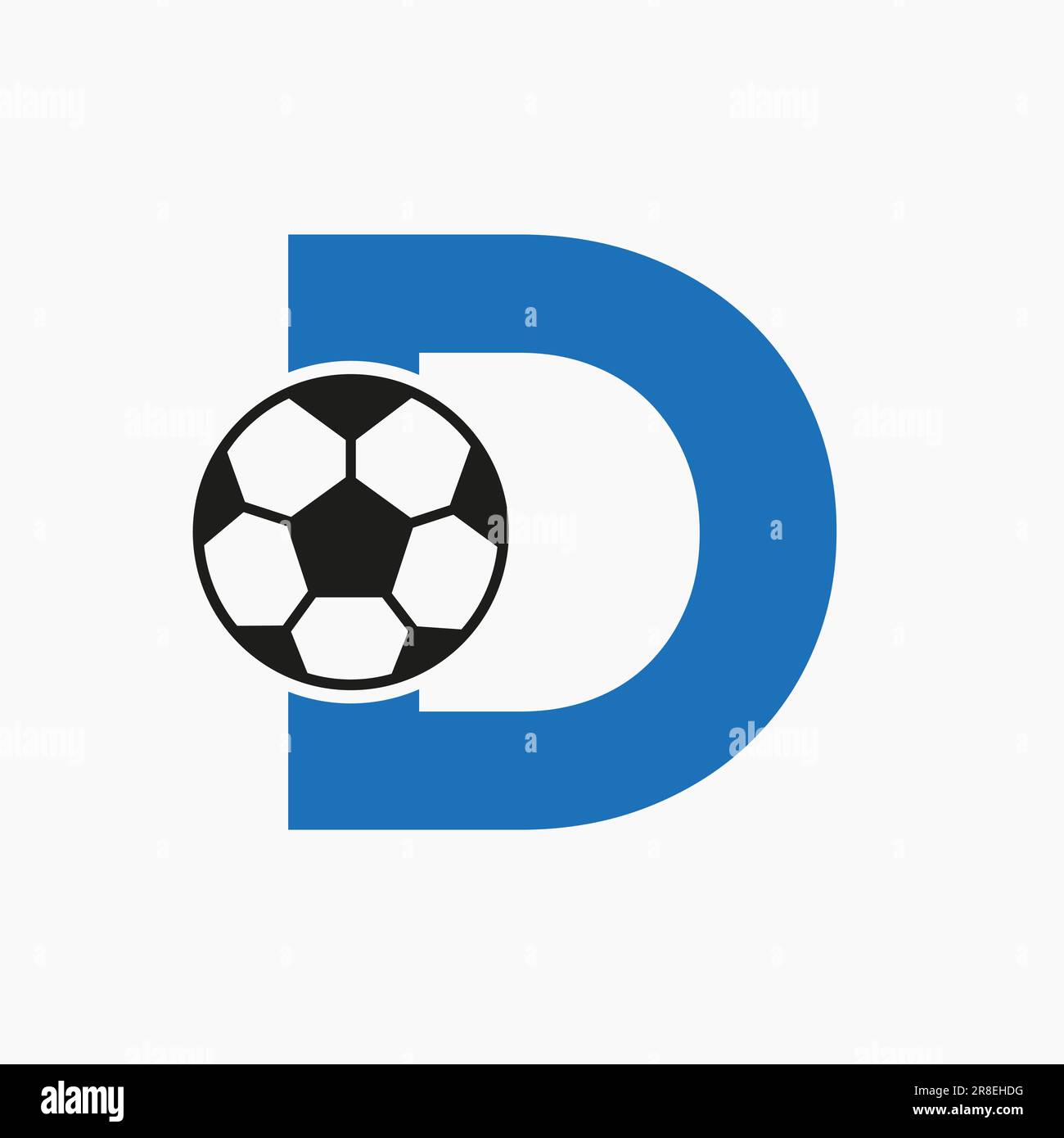 Initial Letter D Soccer Logo. Football Logo Design Vector Template ...