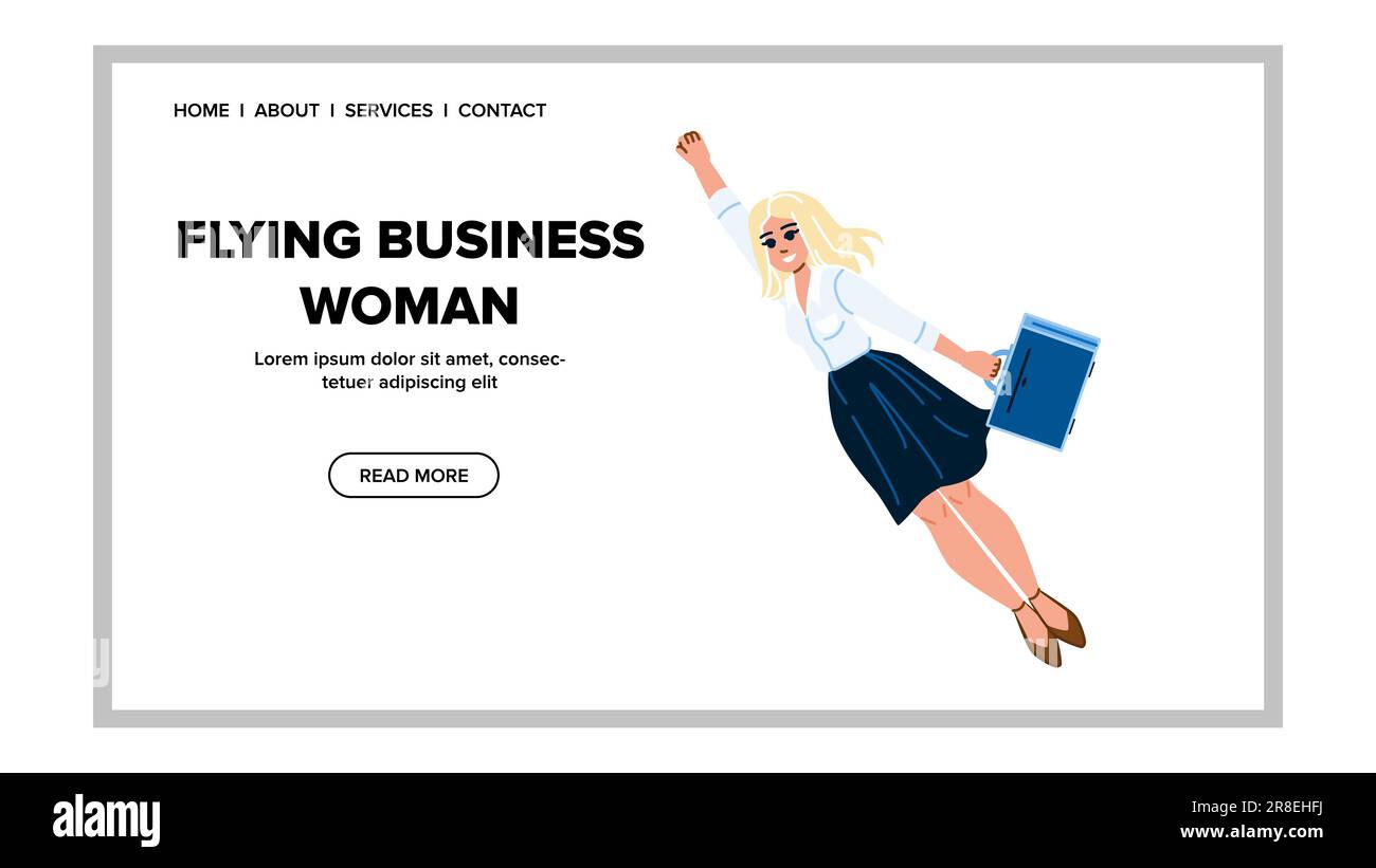 flying business woman vector Stock Vector Image & Art - Alamy