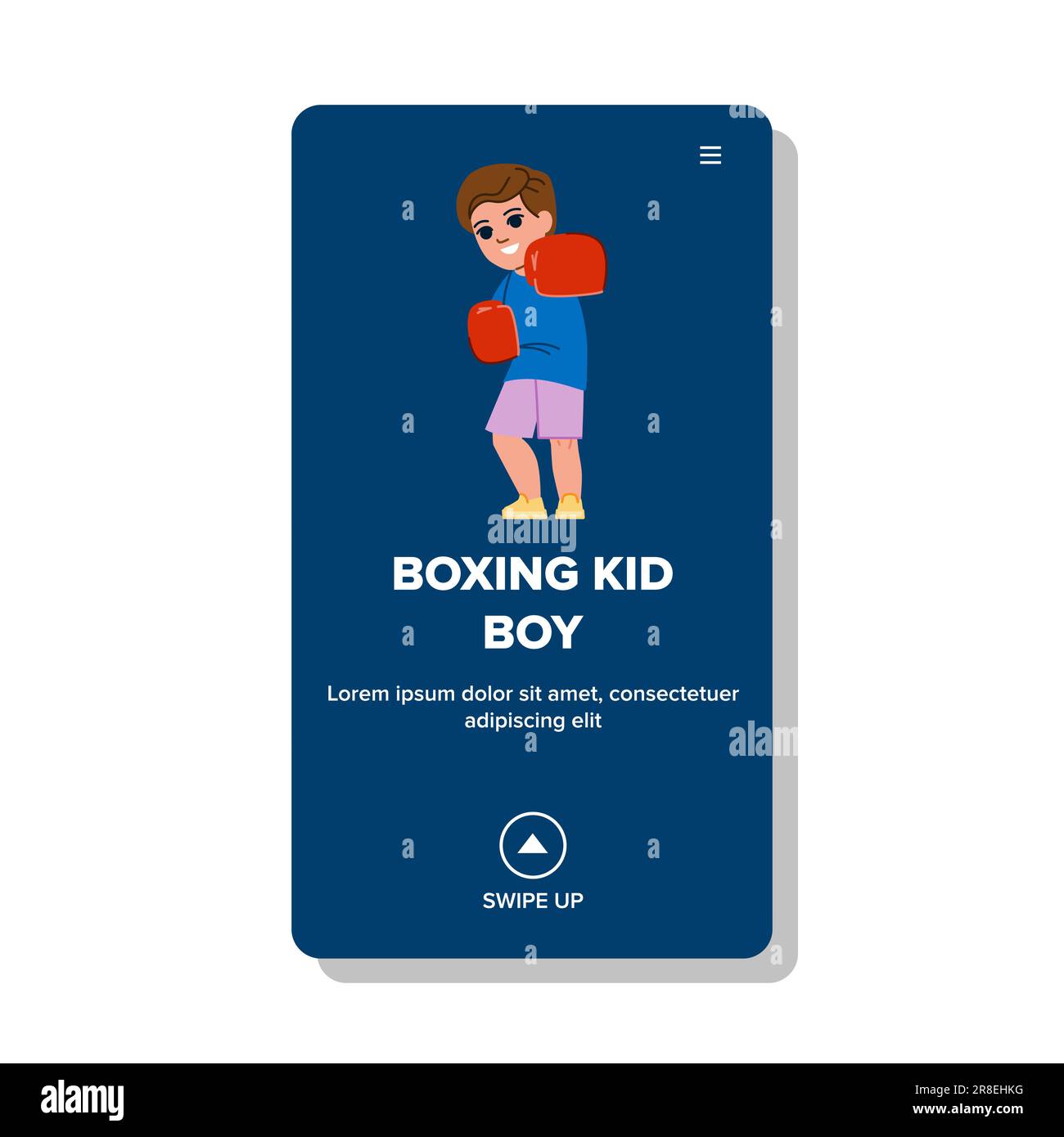 boxing kid boy vector Stock Vector Image & Art - Alamy