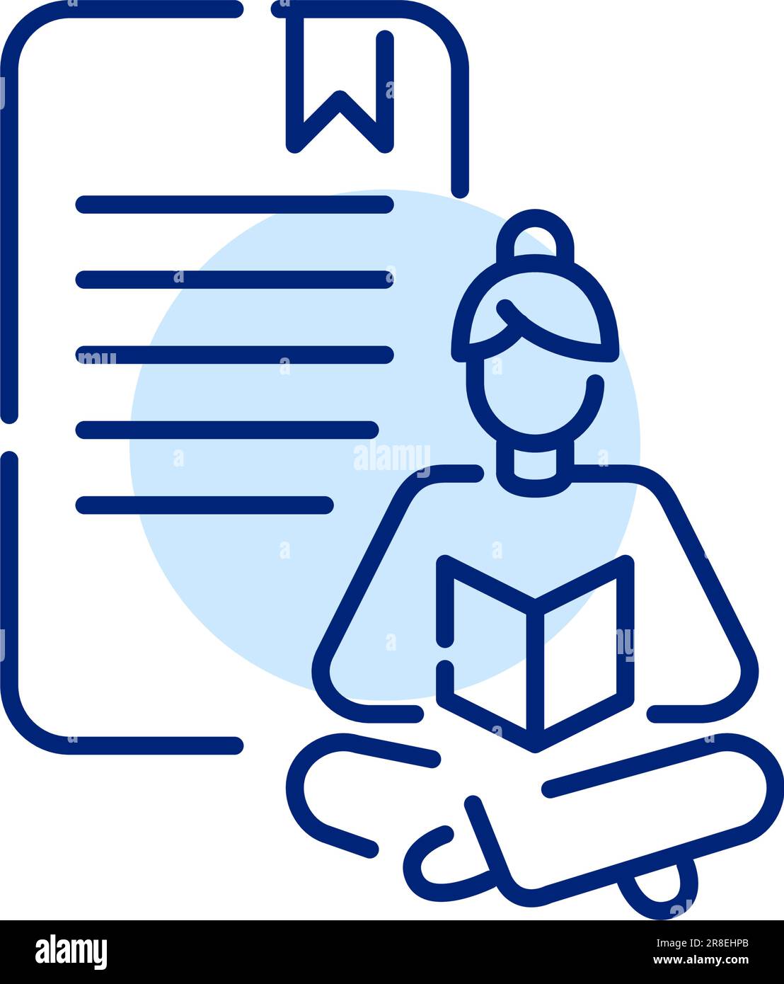 Reading digital books from portable devices. Girl sitting in ...