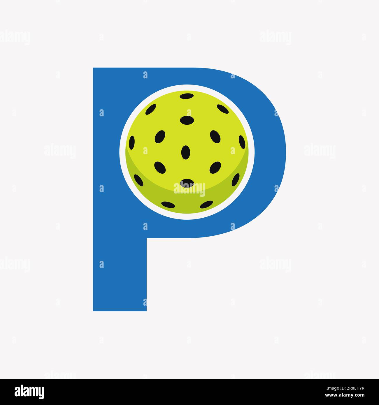 Letter p pickleball logo Stock Vector Images - Alamy
