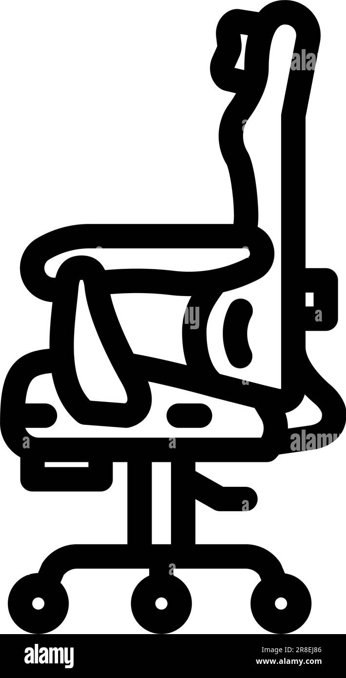 chair gaming pc line icon vector illustration Stock Vector Image & Art ...