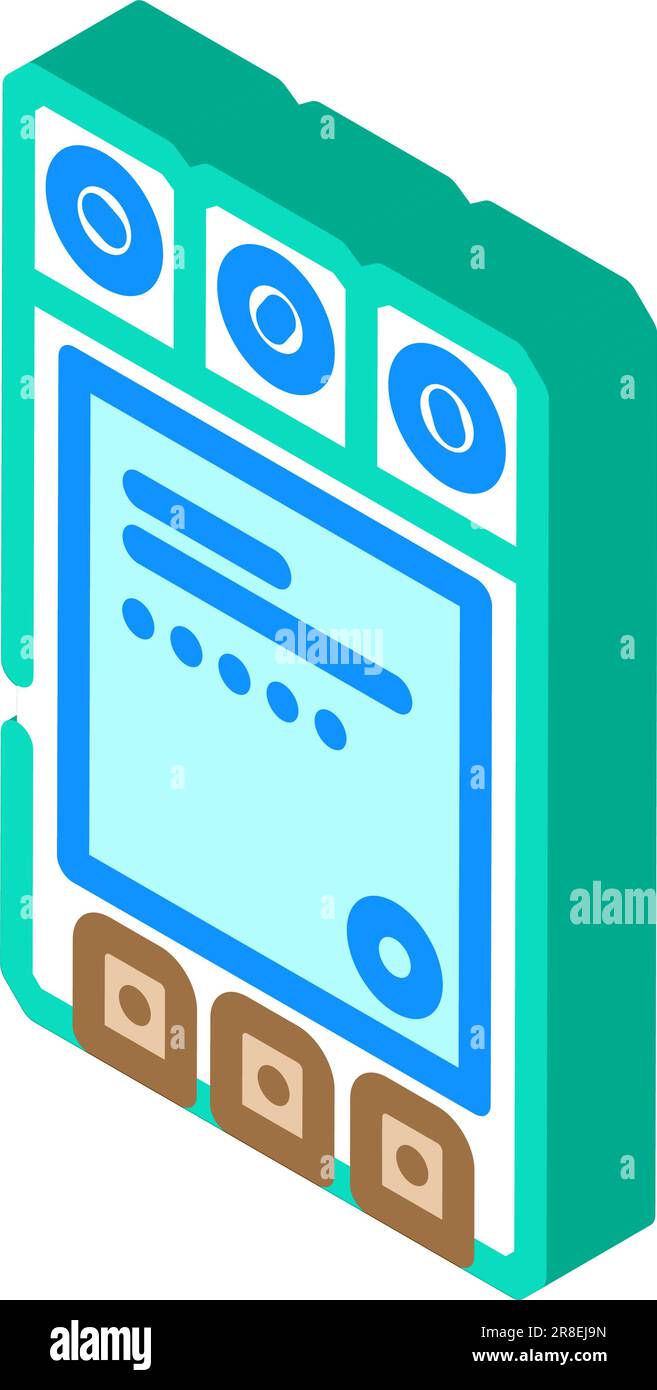 relay electronic component isometric icon vector illustration Stock ...