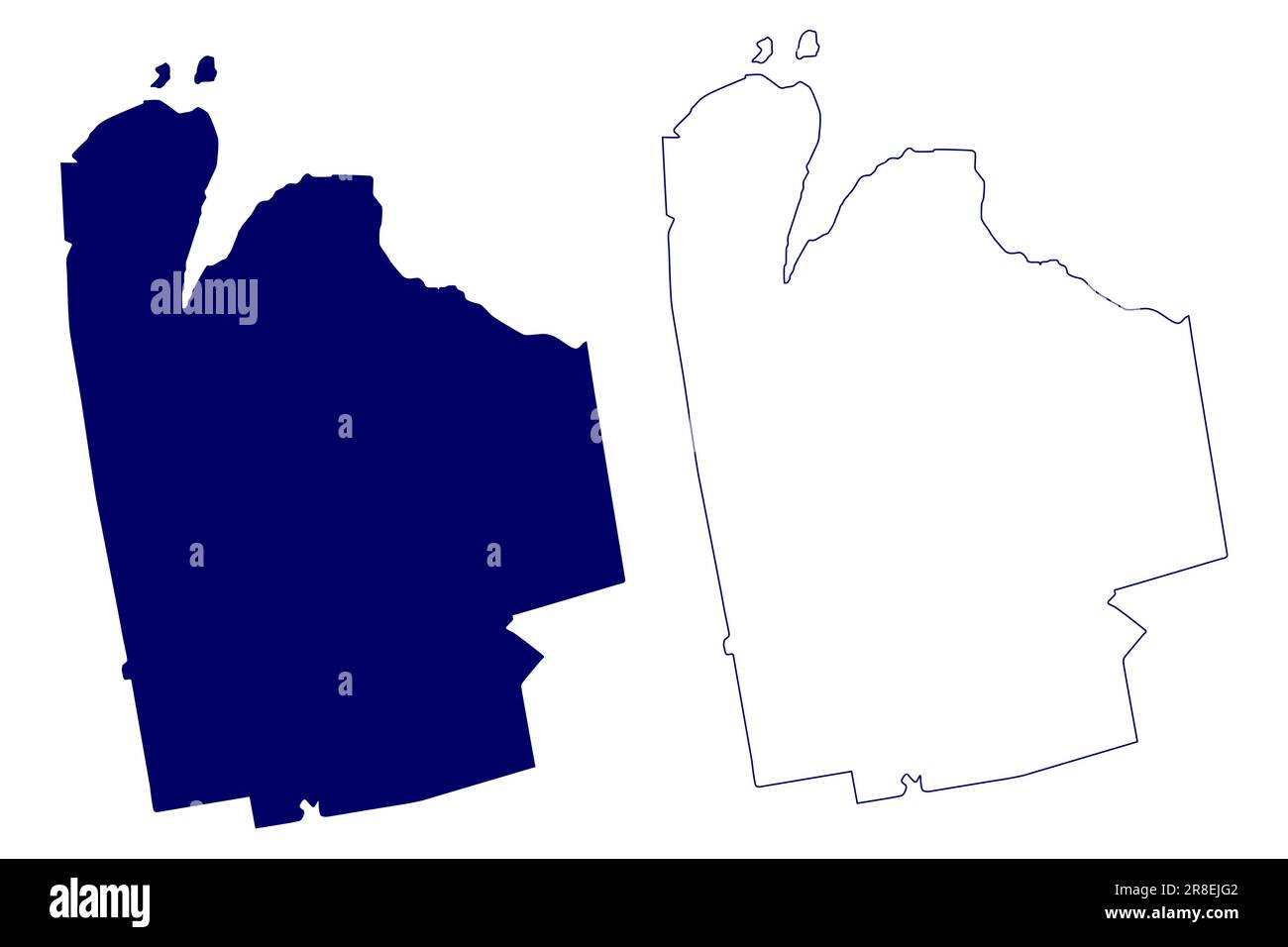Grey County (Canada, Ontario Province, North America) map vector ...