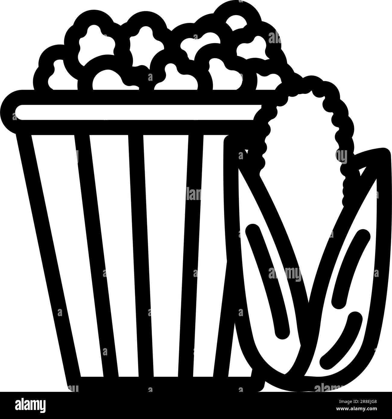 Pop corn box template Black and White Stock Photos & Images - Alamy
