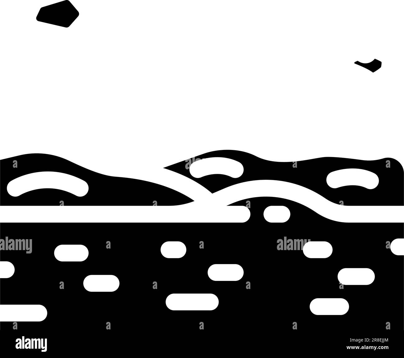 martian landscape mars planet glyph icon vector illustration Stock ...